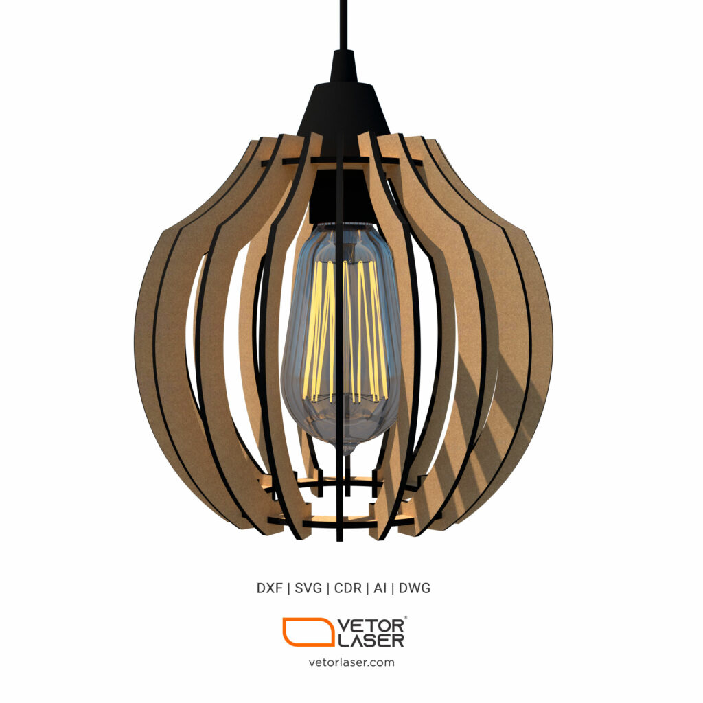 Laser Cutting File Lighting Fixtures Project Template SVG DXF ...