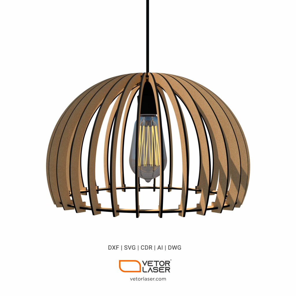 Laser Cut File Pendant Lighting Fixtures Project Template SVG DXF ...