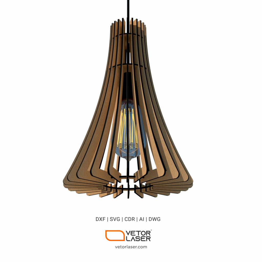 Laser Cut File Pendant Ceiling Lights Project Template SVG DXF ...
