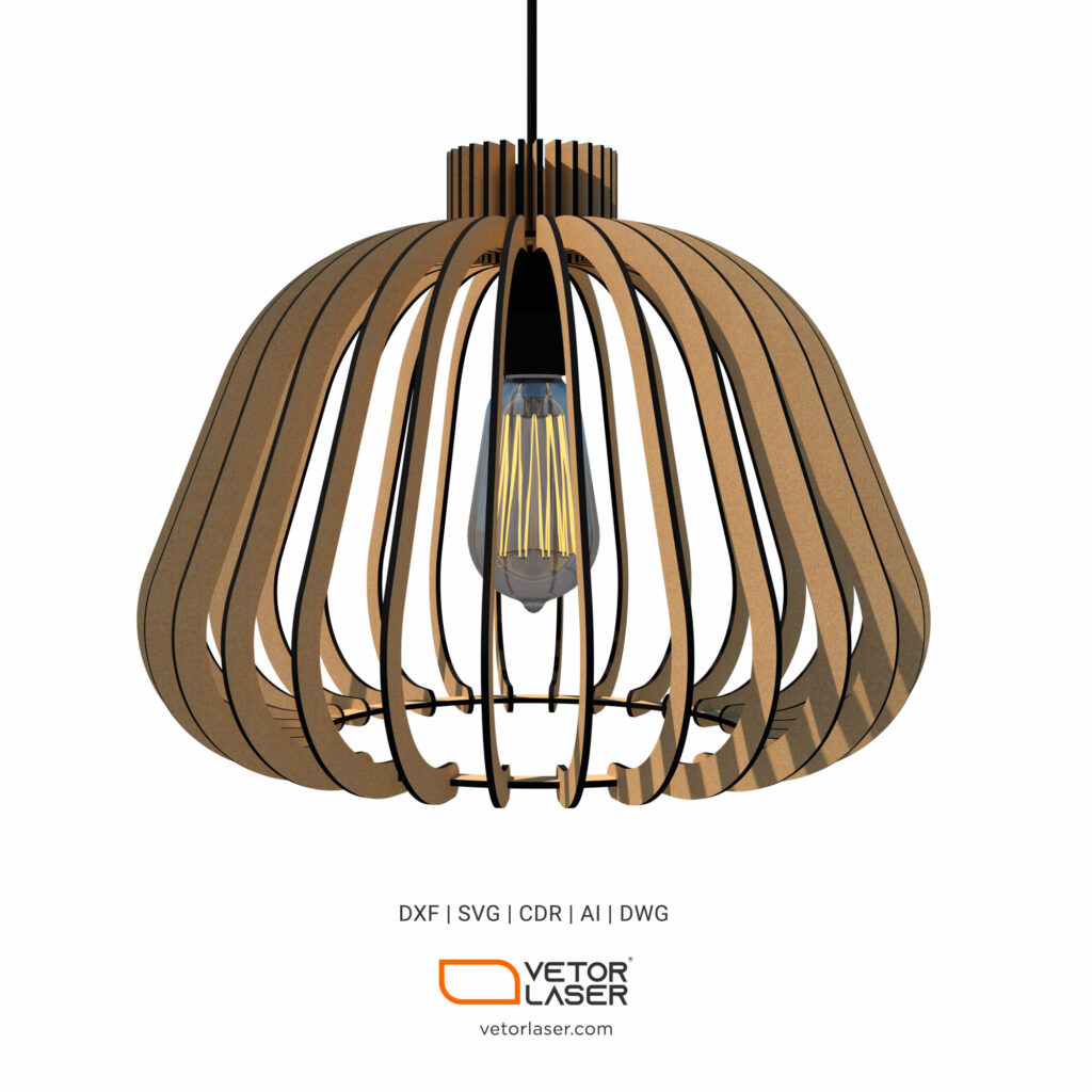 Laser Cut File Pendant Light Lamp Project Template SVG DXF – VLP8221 ...