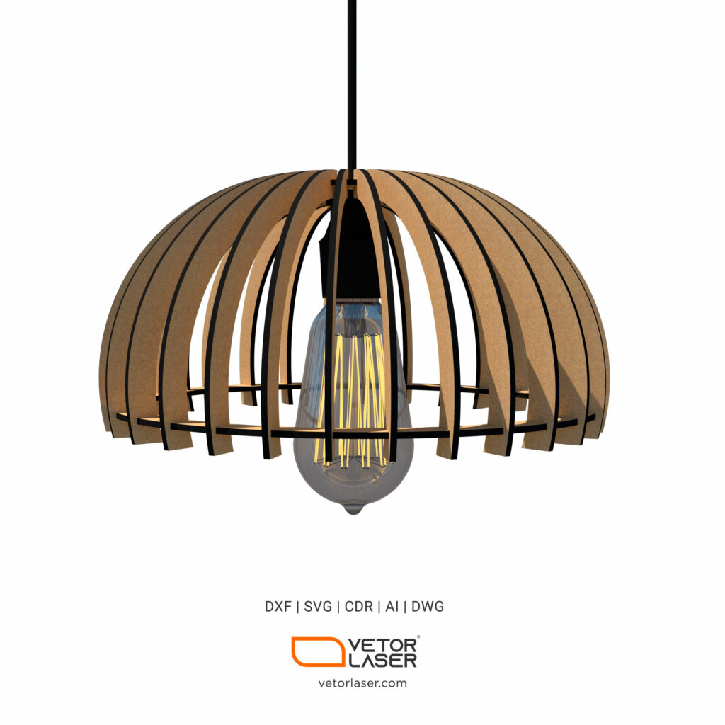 Laser Cut File Pendant Lamp Project Template Patterns SVG DXF – VL0720 ...