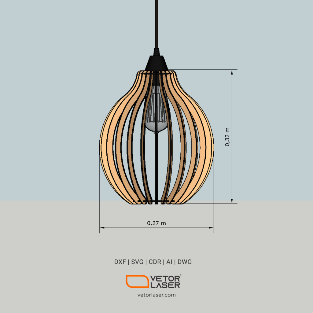 Laser Cut File Pendant Light Hanglamp SVG DXF – VLP12422LX - Laser Cut ...