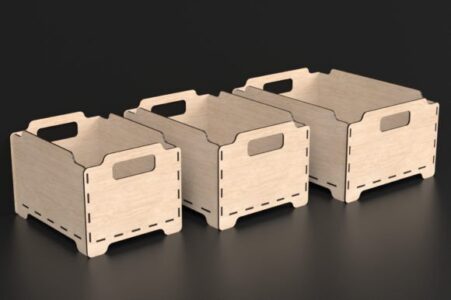 Laser Cut Stackable Storage Box Svg File - Laser Cut Files Projects DXF ...
